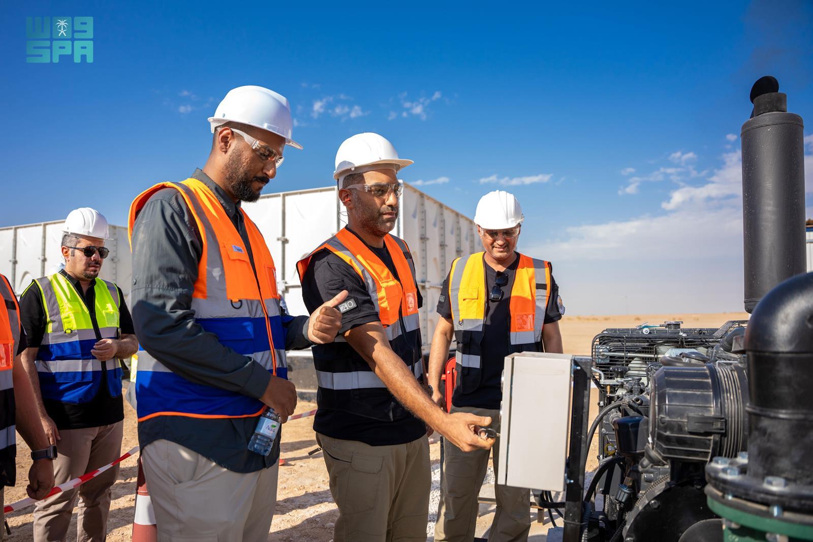 تدشين مشروع أنظمة رش المياه في روضة نورة